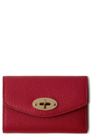 Mulberry Darley Folded Leather Wallet Scarlet Red