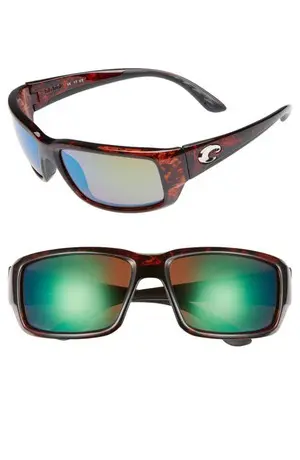 COSTA DEL MAR Fantail 60mm Polarized Sunglasses - Tortoise/ Green Mirror