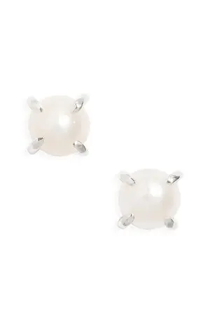 NASHELLE Cultured Pearl Stud Earrings - Sterling Silver