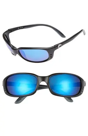 COSTA DEL MAR Brine Sunglasses - Black/blue Mirror
