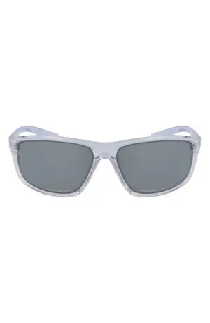 Nike Adrenaline Rectangle Sunglasses - Crystal Clear/grey/silver