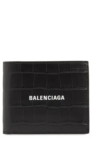 Balenciaga Square Billfold Wallet - Black