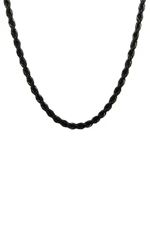 BROOK & YORK Rope Chain Necklace - Black