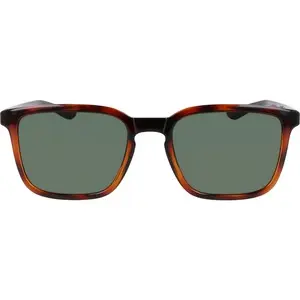 Nike Circuit 55mm Square Sunglasses - Soft Tortoise/green