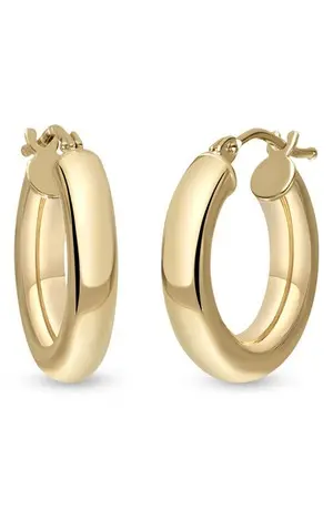 Bony Levy 14k Gold Smooth Hoop Earrings - Yellow