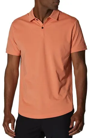 CUTS Trim Fit Cotton Blend Polo Adobe
