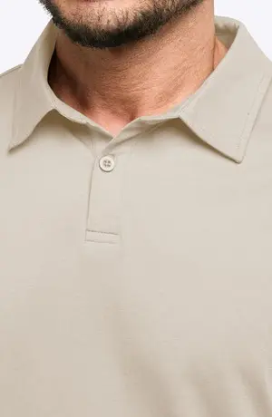 CUTS Trim Fit Cotton Blend Polo - Clay