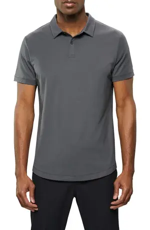 CUTS Trim Fit Cotton Blend Polo Graphite
