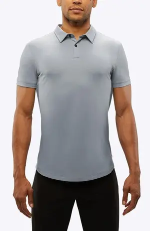 CUTS Trim Fit Cotton Blend Polo Ice