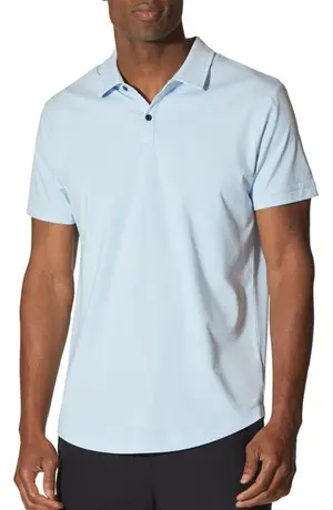 CUTS Trim Fit Cotton Blend Polo Sky