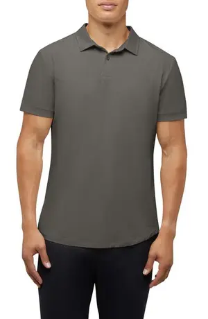 CUTS Trim Fit Cotton Blend Polo Steel
