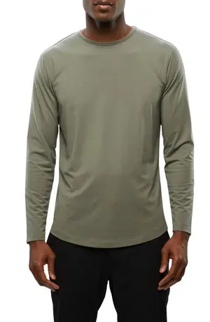 CUTS Ao Curved Hem Long Sleeve T-shirt Carbon