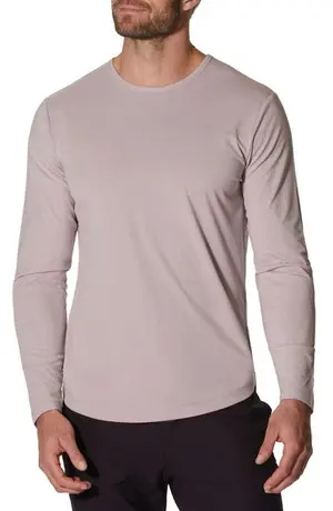 CUTS Ao Curved Hem Long Sleeve T-shirt Concrete