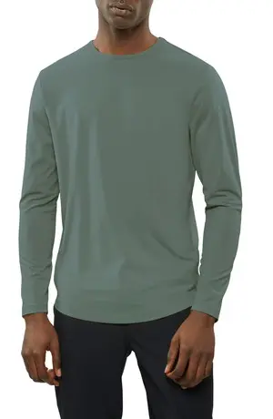 CUTS Ao Curved Hem Long Sleeve T-shirt Elm