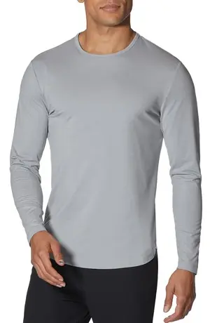 CUTS Ao Curved Hem Long Sleeve T-shirt Granite