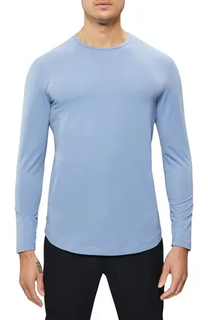 CUTS Ao Curved Hem Long Sleeve T-shirt Infinity Blue