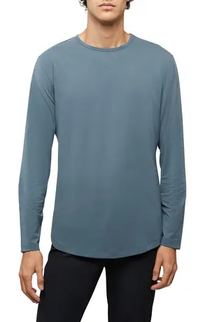 CUTS Ao Curved Hem Long Sleeve T-shirt Petrol