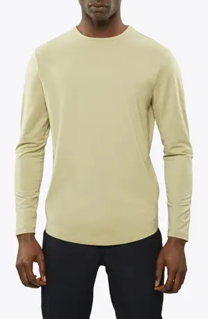 CUTS Ao Curved Hem Long Sleeve T-shirt Reed