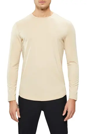 CUTS Ao Curved Hem Long Sleeve T-shirt Sandstone