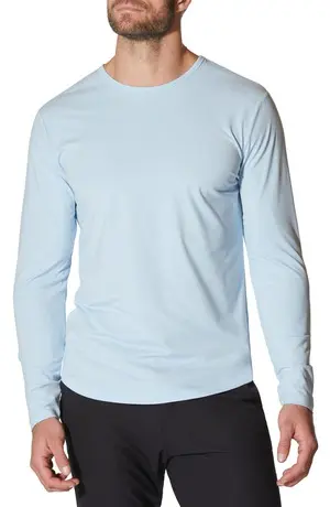 CUTS Ao Curved Hem Long Sleeve T-shirt Sky