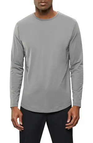 CUTS Ao Curved Hem Long Sleeve T-shirt Wolf