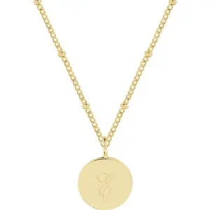 BROOK & YORK Lizzie Initial Pendant Necklace - Gold E