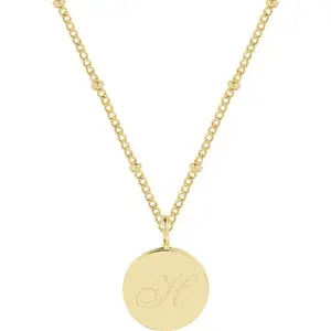 BROOK & YORK Brook And York Lizzie Initial Pendant Necklace Gold H