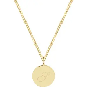 BROOK & YORK Brook And York Lizzie Initial Pendant Necklace Gold S