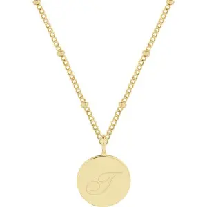 BROOK & YORK Brook And York Lizzie Initial Pendant Necklace Gold T
