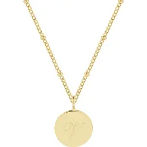 BROOK & YORK Lizzie Initial Pendant Necklace - Gold V