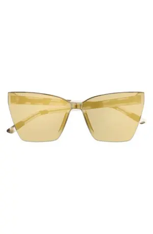 DIFF Goldie Oversized Cat Eye Sunglasses - Gold Tortoise/gold Flash