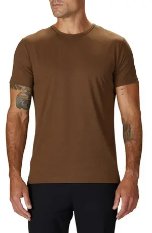 CUTS Ao Split Hem T-shirt Teakwood