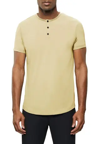 CUTS Ao Curved Hem Short Sleeve Henley Reed