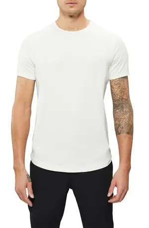 CUTS Ao Curve Hem Cotton Blend T-shirt Bone
