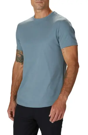 CUTS Ao Curve Hem Cotton Blend T-shirt Breeze