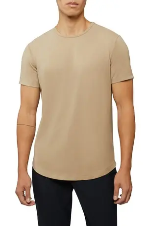 CUTS Ao Curve Hem Cotton Blend T-shirt Dove