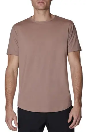 CUTS Ao Curve Hem Cotton Blend T-shirt Mountain Mist