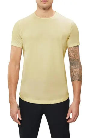 CUTS Ao Curve Hem Cotton Blend T-shirt Reed