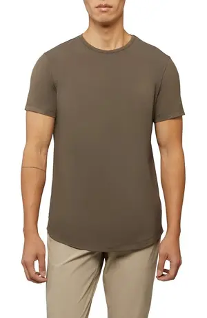 CUTS Ao Curve Hem Cotton Blend T-shirt Shadow