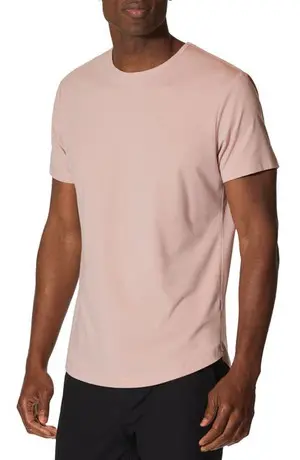 CUTS Ao Curve Hem Cotton Blend T-shirt Twilight