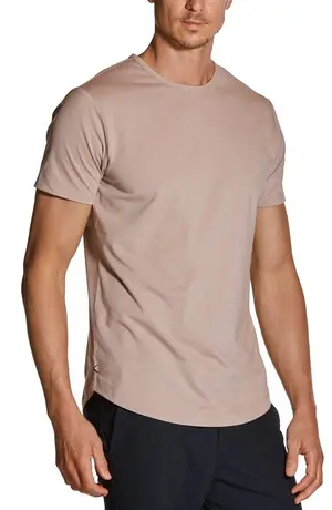 CUTS Ao Curve Hem Cotton Blend T-shirt Winter Solstice