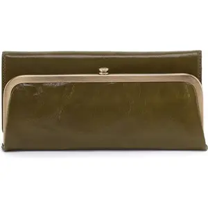Hobo Rachel Leather Frame Wallet - Olive Veil