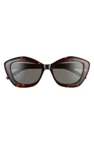 Saint Laurent 54mm Cat Eye Sunglasses Havana/ Grey