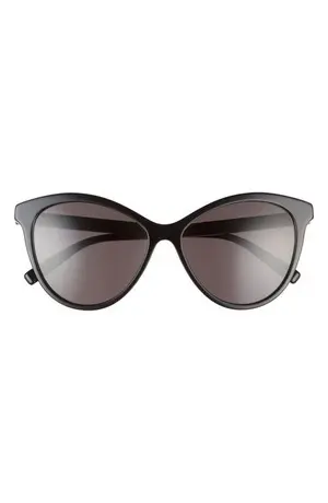 Saint Laurent 57mm Cat Eye Sunglasses Black/ Black