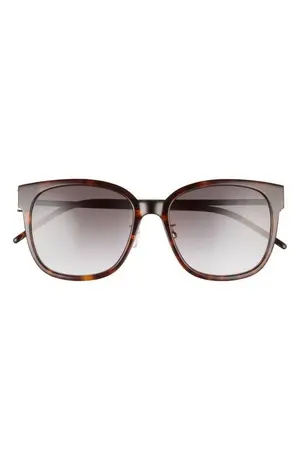 Saint Laurent 57mm Cat Eye Sunglasses - Havana