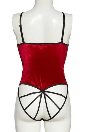 COQUETTE Strappy Back Velvet Teddy