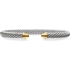 David Yurman Classic Cable Cuff Bracelet - Two Tone