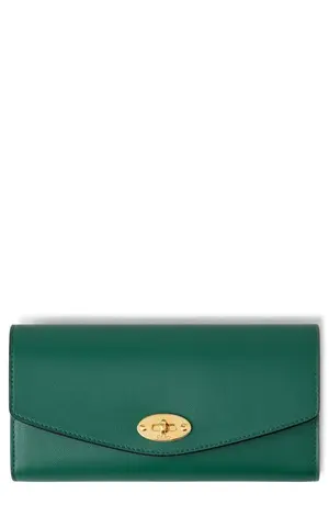 Mulberry Darley Leather Continental Wallet Malachite