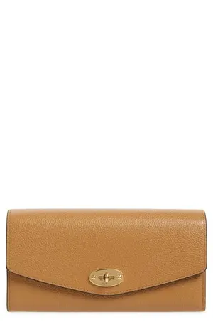 Mulberry Darley Leather Continental Wallet Sable