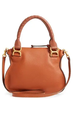 Chloé Small Marcie Leather Satchel - Tan